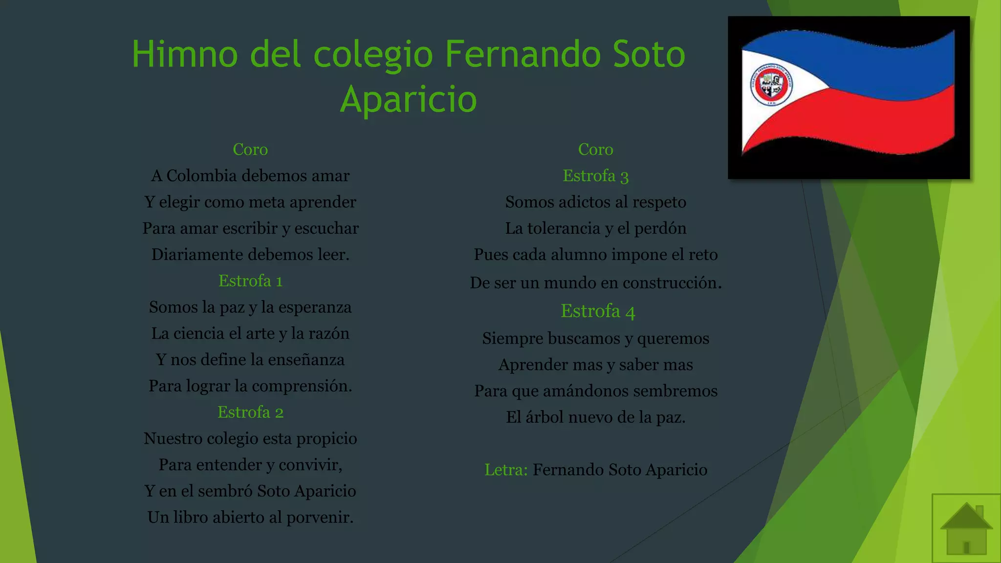 Mensaje himno del colegio fernando soto aparicio | PPTX