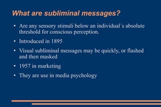 Mensajes subliminales | PPT