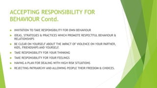 Abridged Mens Behviour Change Program | PPT