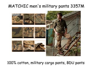 Mens Camo Cargo Pants Match | PPT