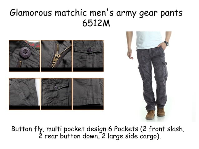 Mens Camo Cargo Pants Match | PPT