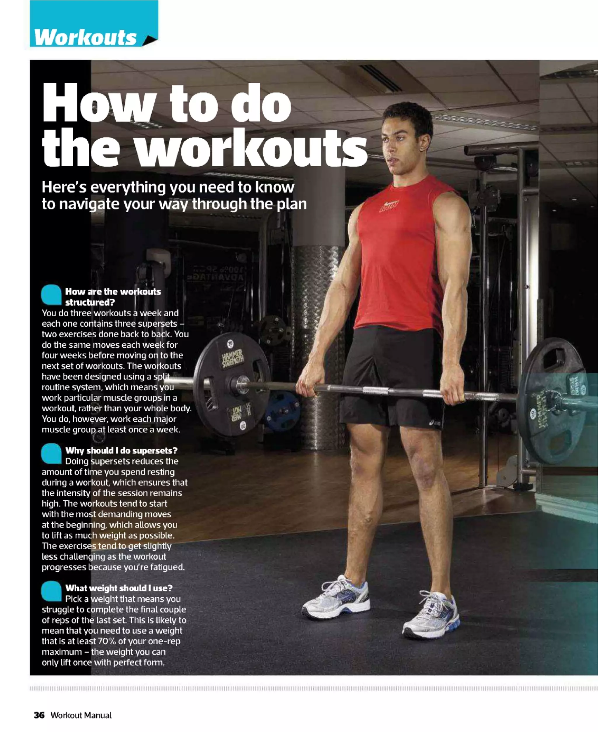 Men's fitness workout manual your guide to building muscle and burning ...