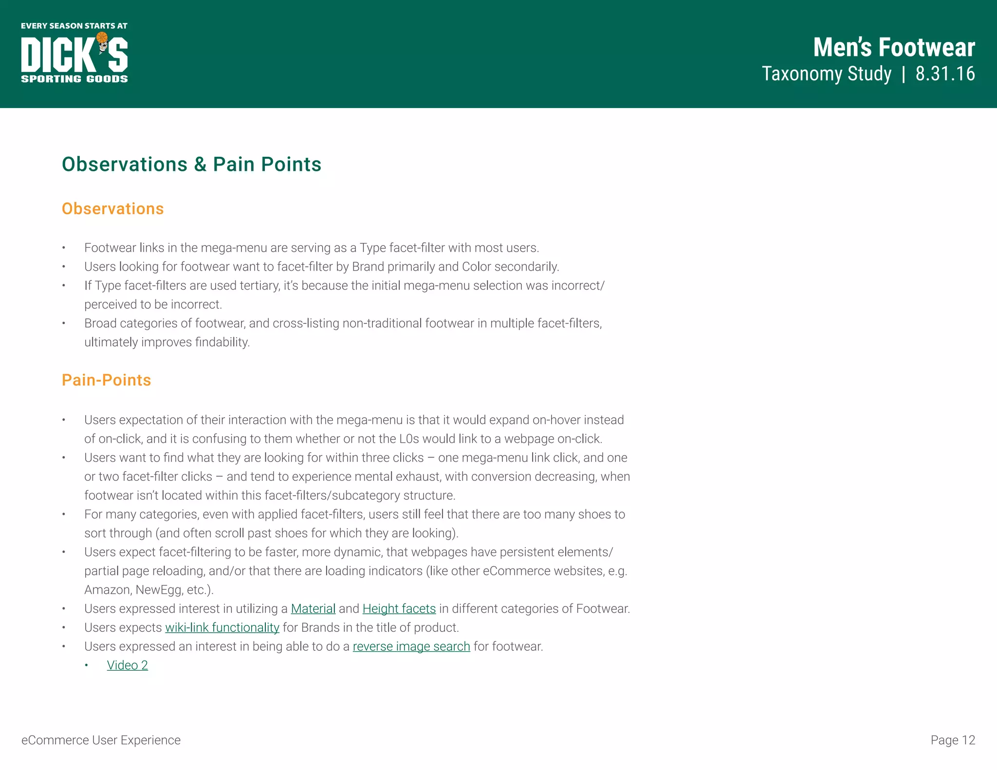 Men's Footwear Taxonomy Study | PPT