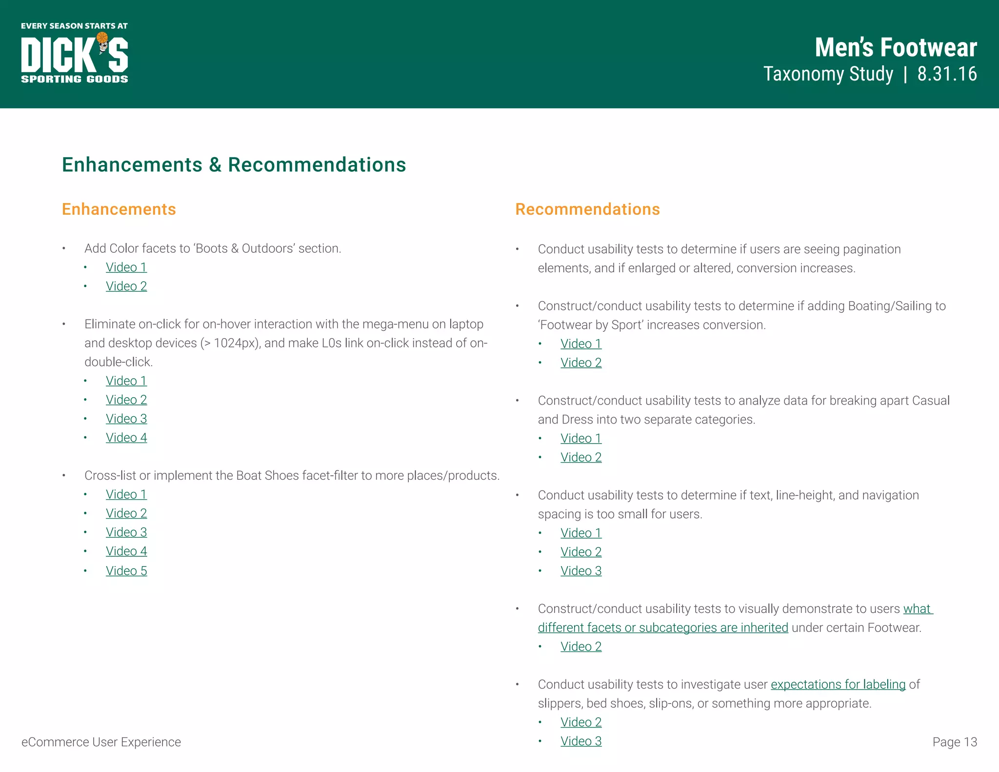 Men's Footwear Taxonomy Study | PPT