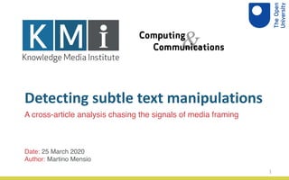 Detecting subtle text manipulations | PPT