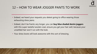 Men's outfit with jogger pants | PPTX