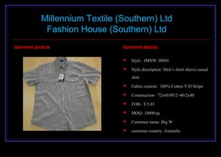 Men's shirt presentation 2015 | PPT