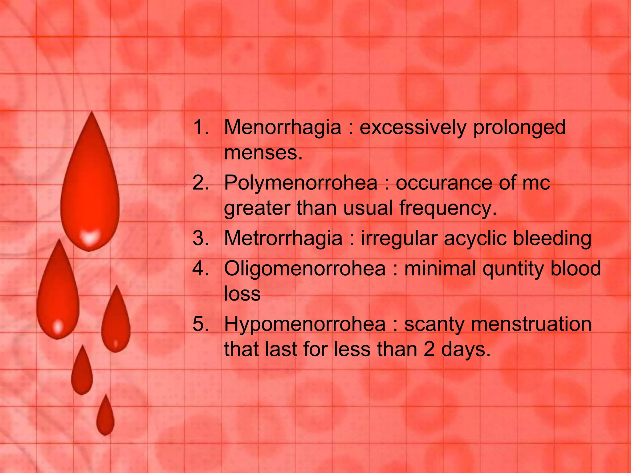 Menstrual abnormalities | PPTX