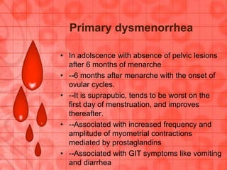Menstrual abnormalities | PPTX