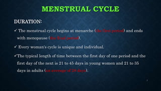 Menstrual cycle | PPTX