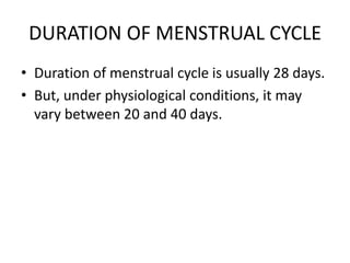 Menstrual cycle | PPTX
