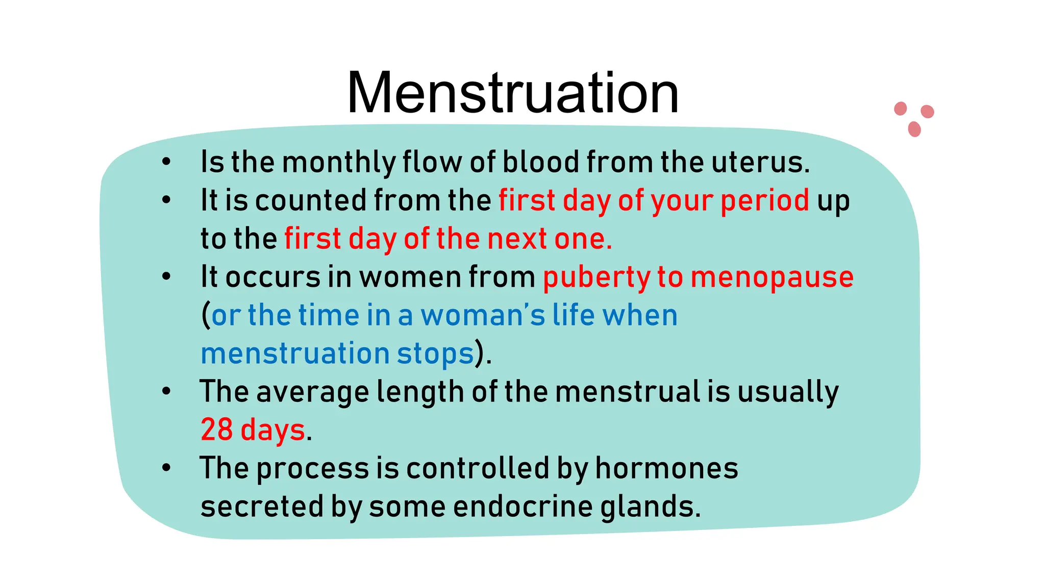 the menstrual cycle in female reproductive system | PPTX