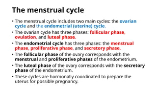 MENSTRUAL CYCLE LUTHEAL PHASE AND ENDOMETRIAL PHASE | PPTX