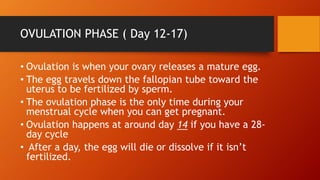 Menstrual cycle g103rd quarter | PPTX