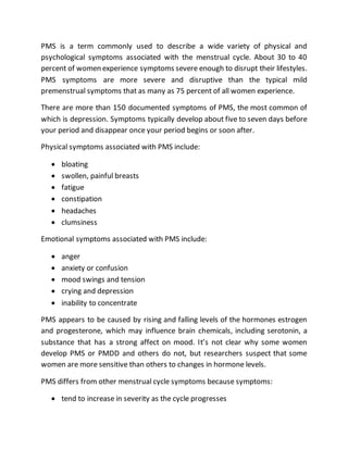 Menstrual disorders | DOCX | Menopause | Endocrine and Metabolic Diseases