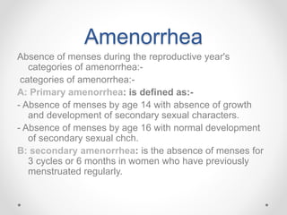 Menstrual disorders womens health | PPTX