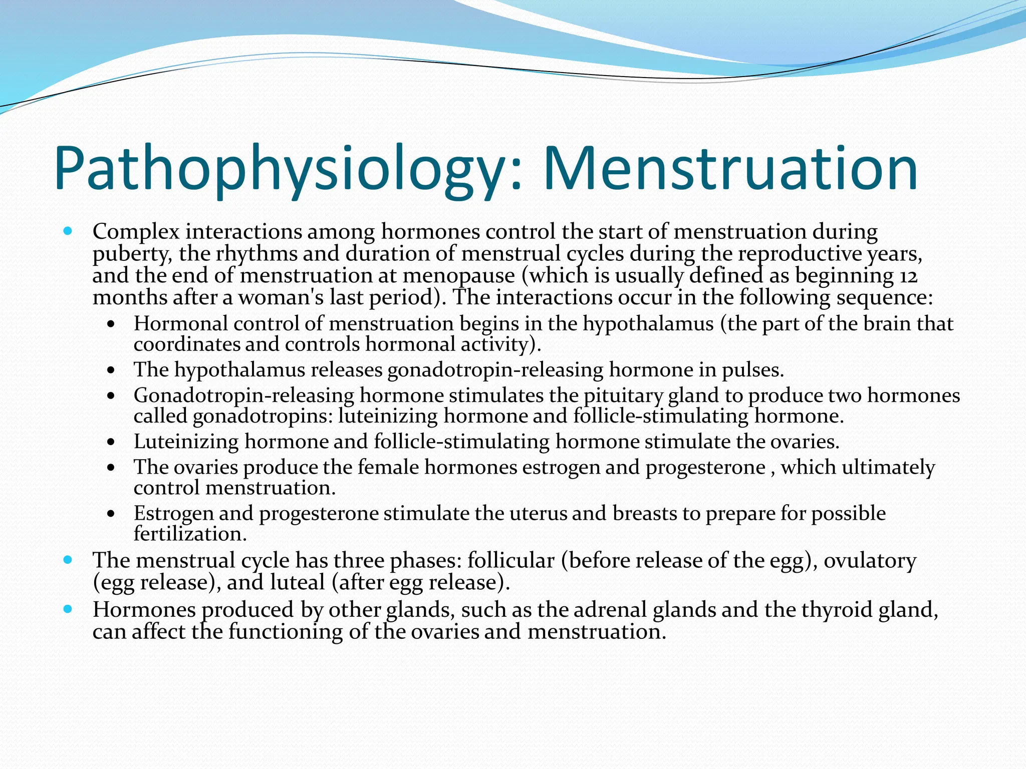 Menstrual disorders for medical students | PPTX