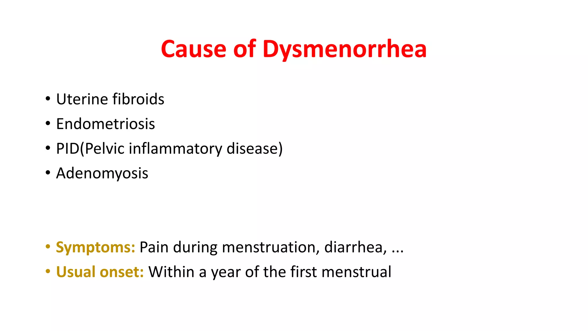 Types of Menstrual disorders and there causes and symptoms | PDF