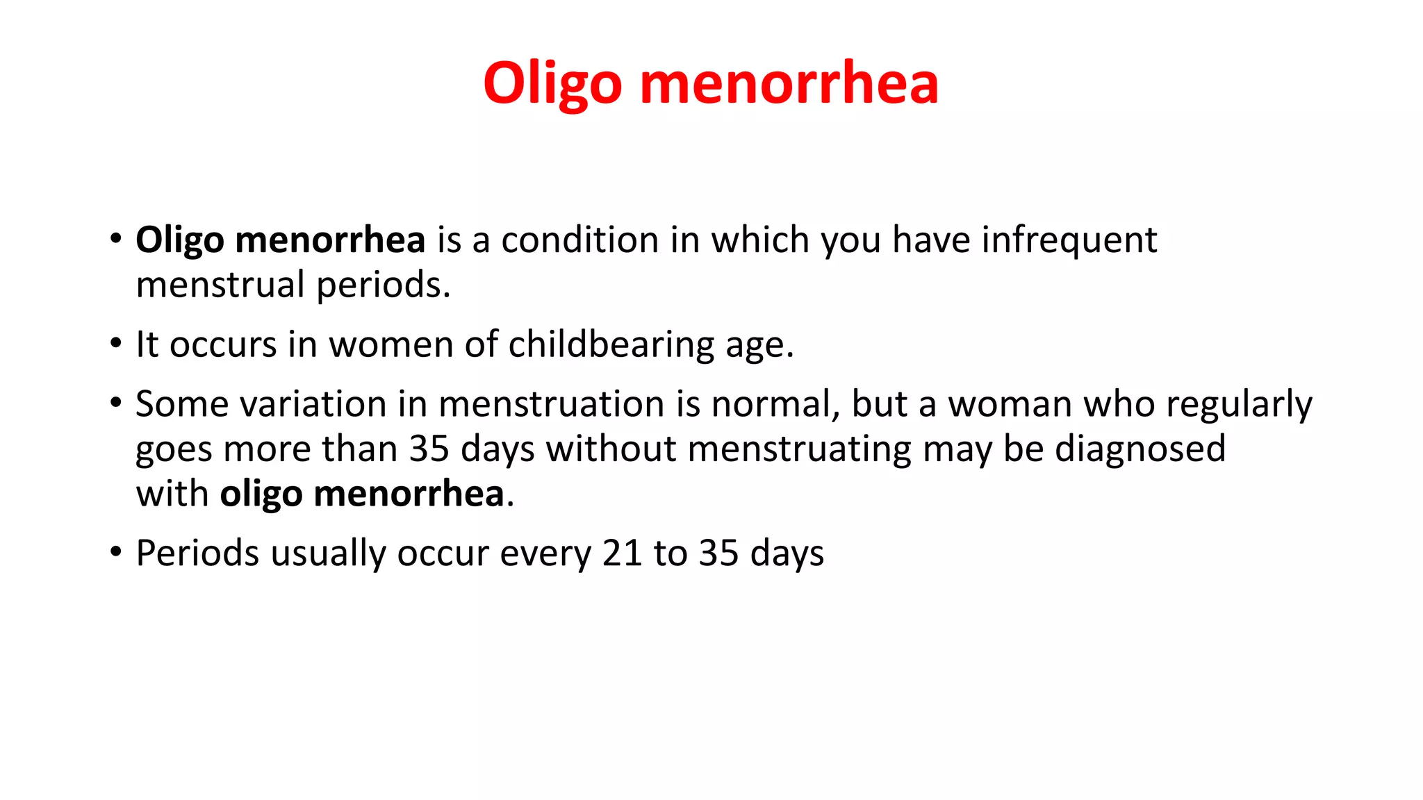 Types of Menstrual disorders and there causes and symptoms | PDF
