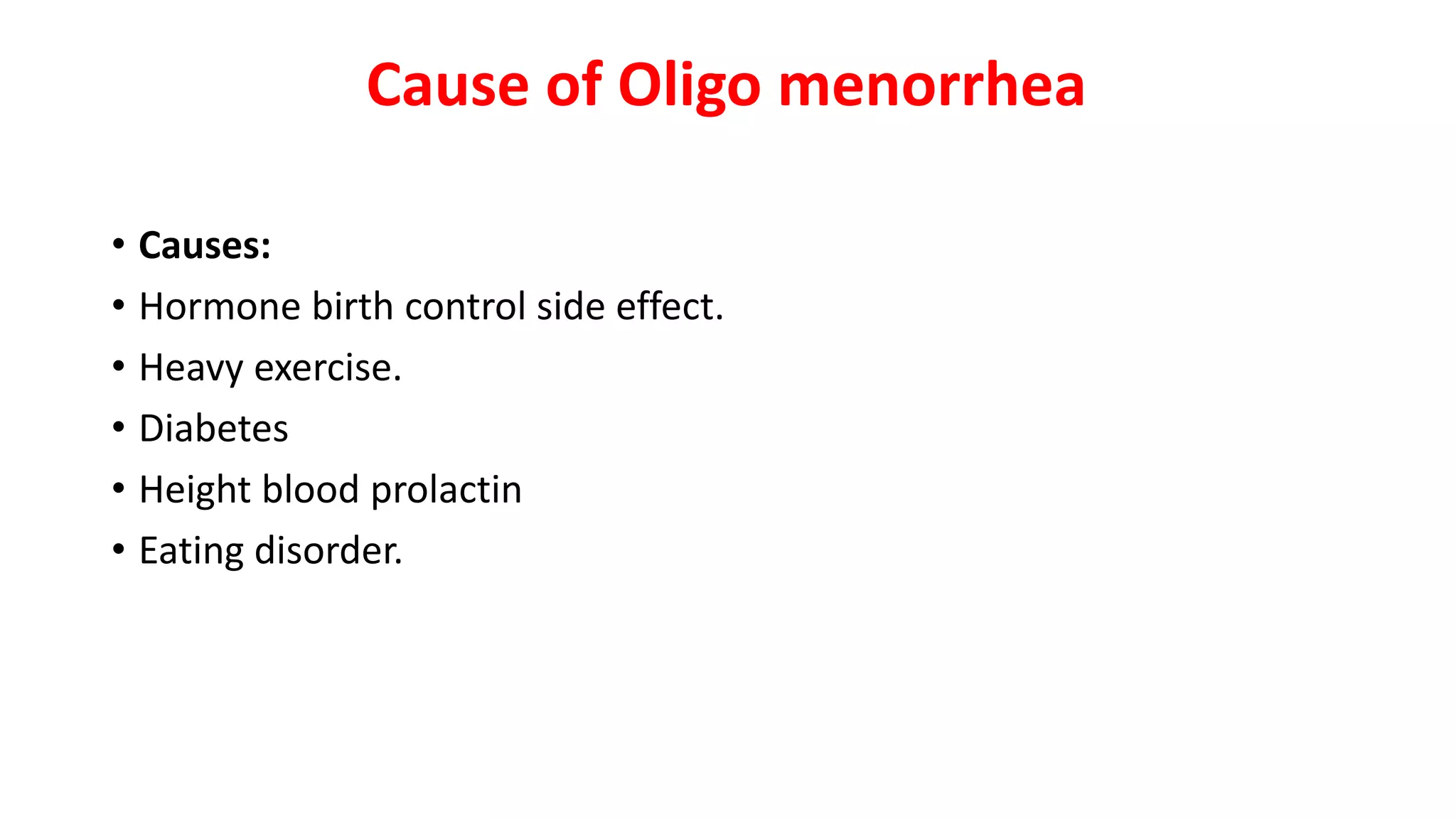 Types of Menstrual disorders and there causes and symptoms | PDF