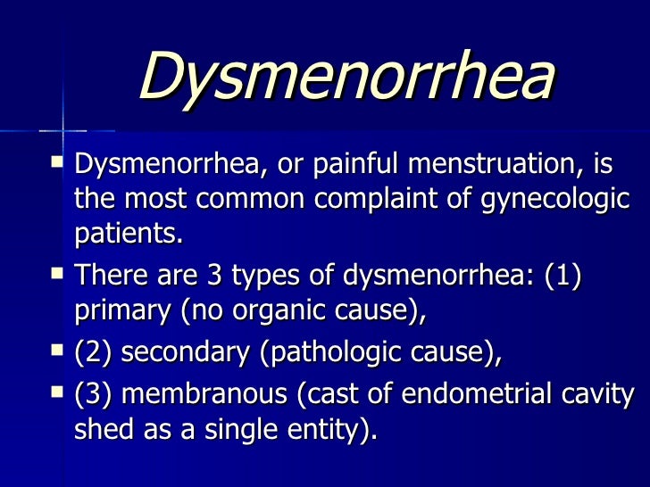 Menstrual dysfunction