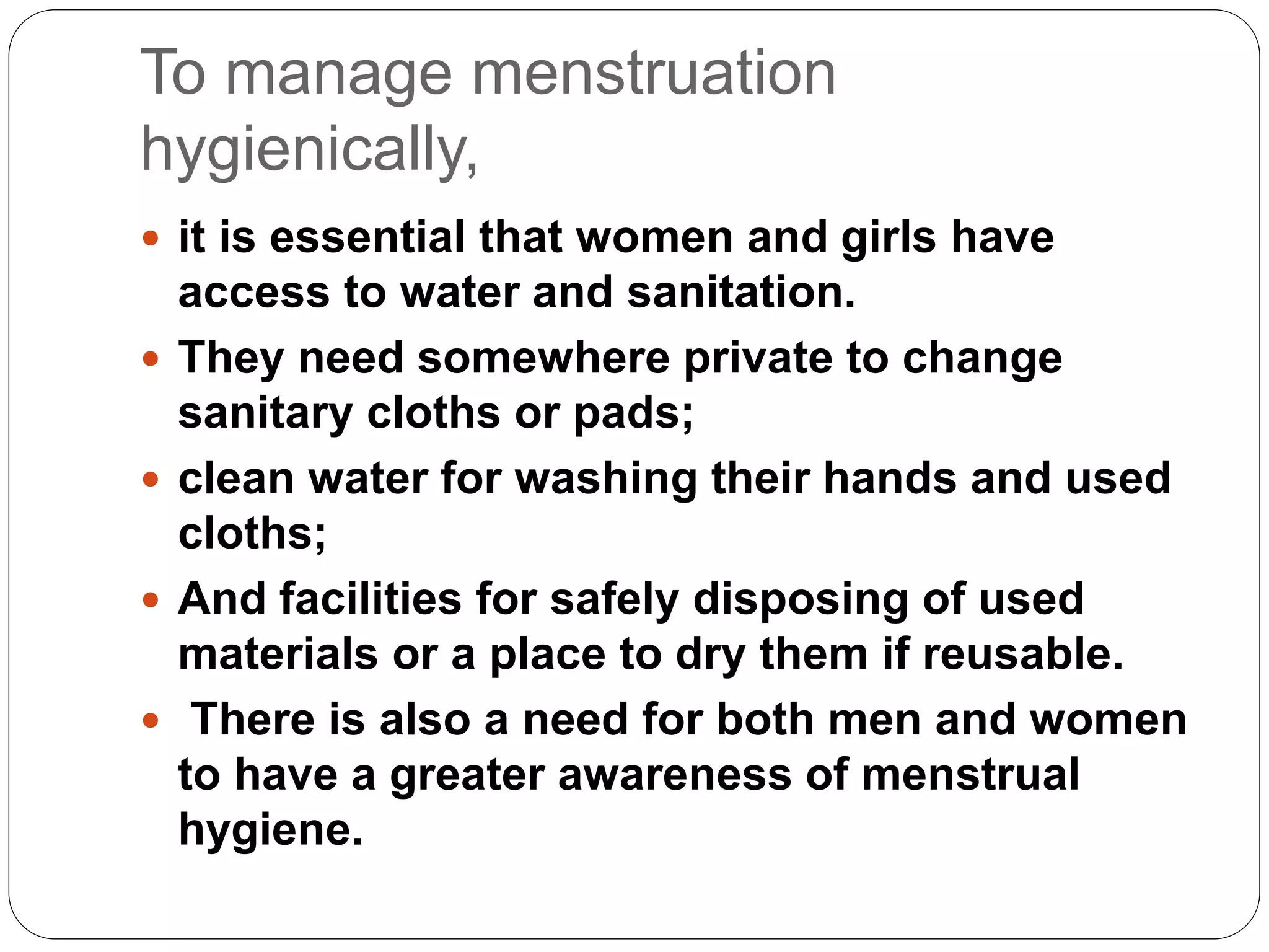 Menstrual hygiene | PPTX