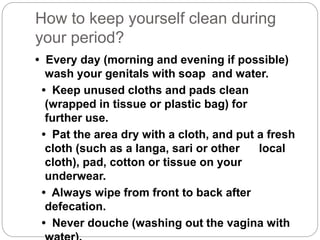 Menstrual hygiene | PPTX