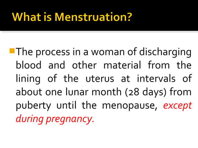 Menstruation | PPT