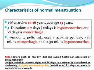 PHYSIOLOGY OF MENSTRUATION 2015 | PPT