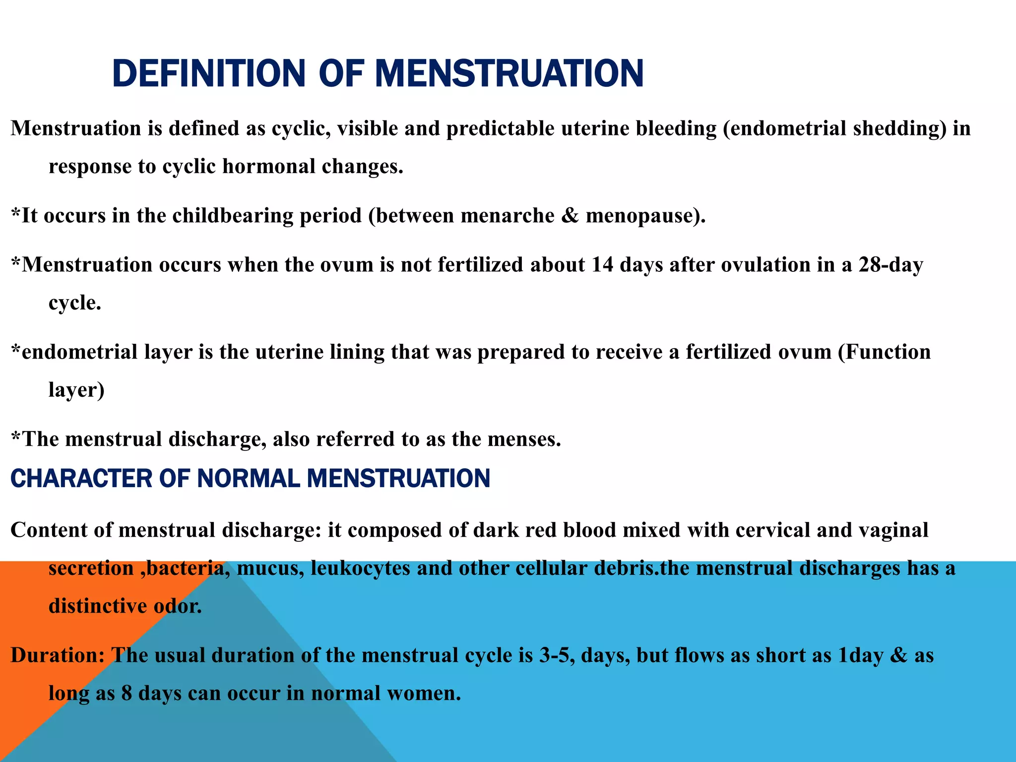 Menstruation phisiology | PPTX