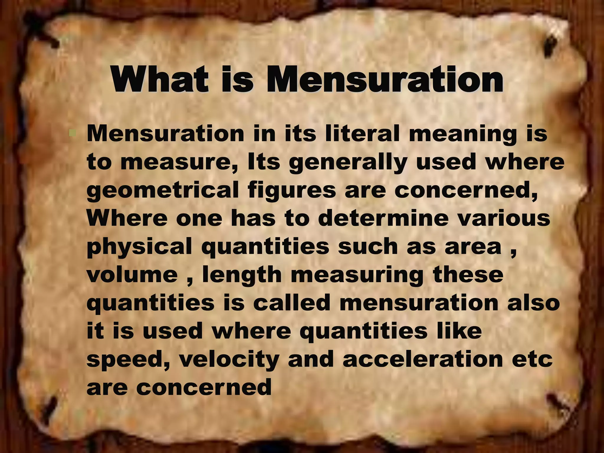 Mensuration | PPT