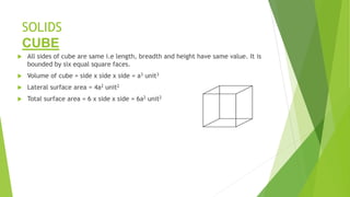 MENSURATION WORKSHOP CALCULTION AND SCIENCE 1ST YEAR PRESENTATION | PPTX
