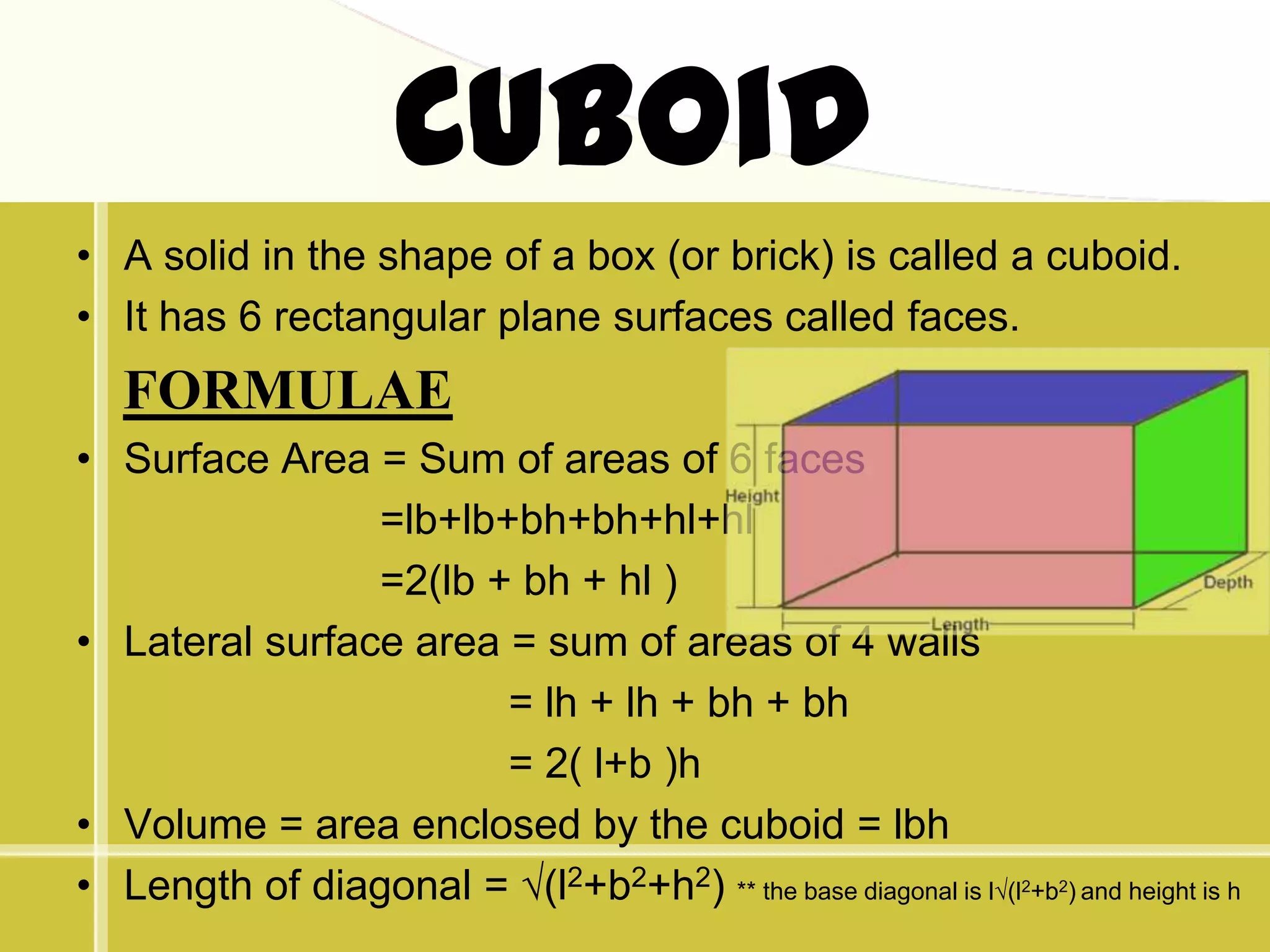 Mensuration and its applications | PPTX
