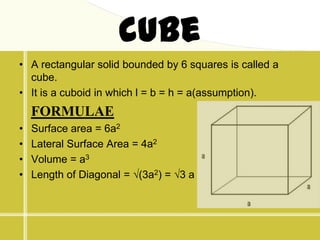 Mensuration and its applications | PPTX