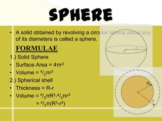 Mensuration and its applications | PPTX
