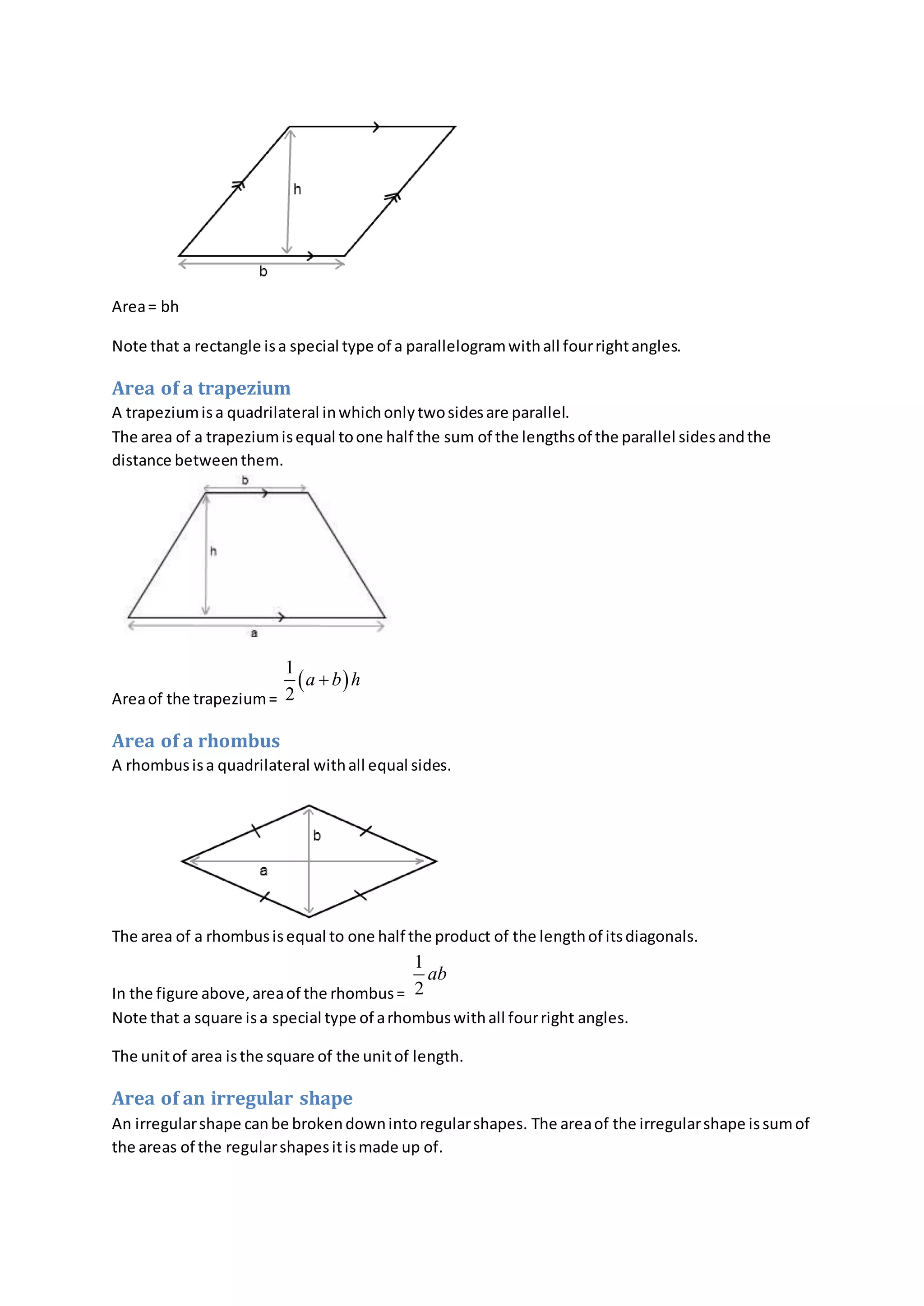 Mensuration notes and_ solved problems | DOCX