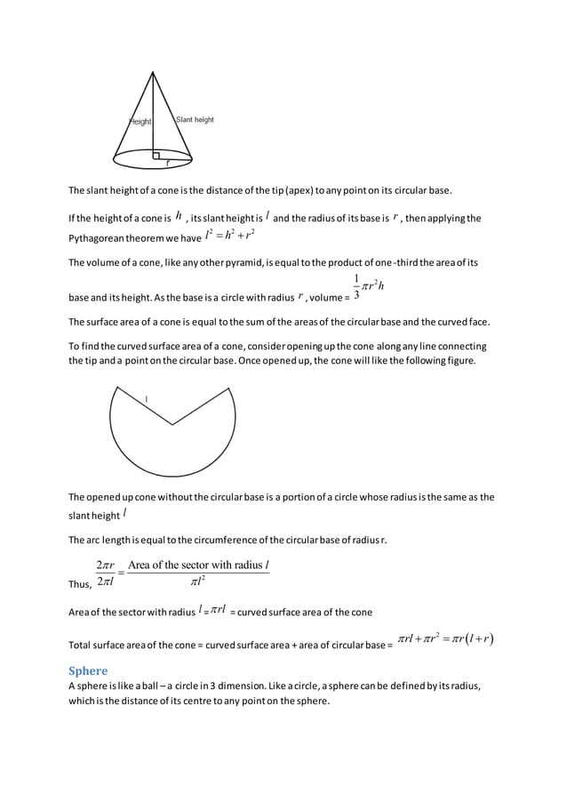 Mensuration notes and_ solved problems | DOCX | Physics | Science