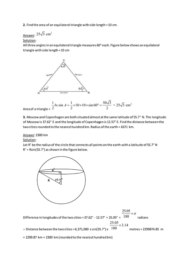 Mensuration notes and_ solved problems | DOCX | Physics | Science
