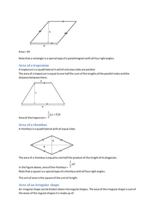 Mensuration notes and_ solved problems | DOCX