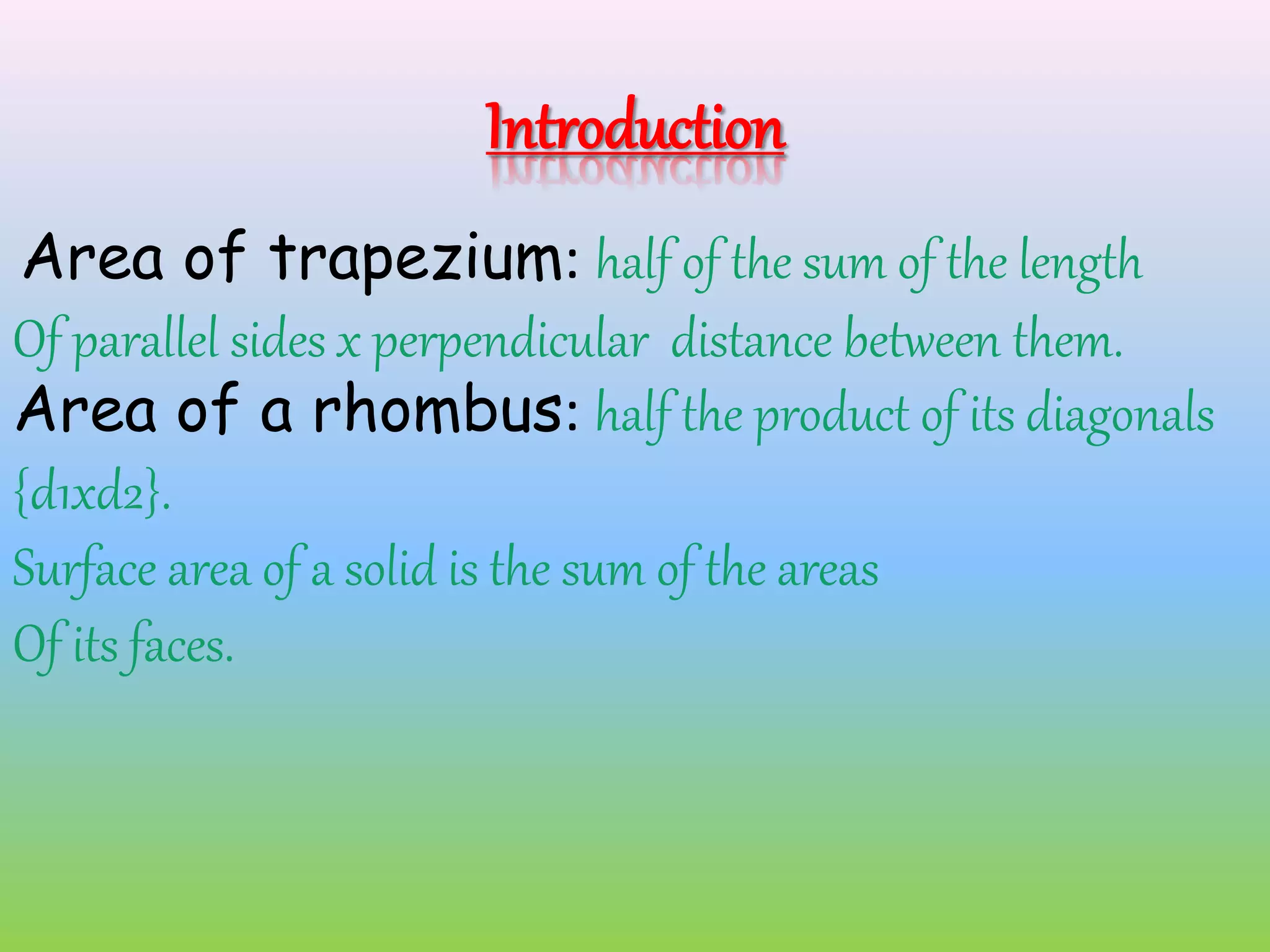 Mensuration ppt in maths | PPTX