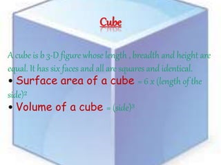 Mensuration ppt in maths | PPTX