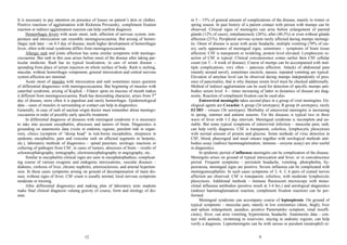 DIFFERENTIAL DIAGNOSTIC OF INFECTIOUS DISEASES WITH MENINGEAL SYNDROME ...