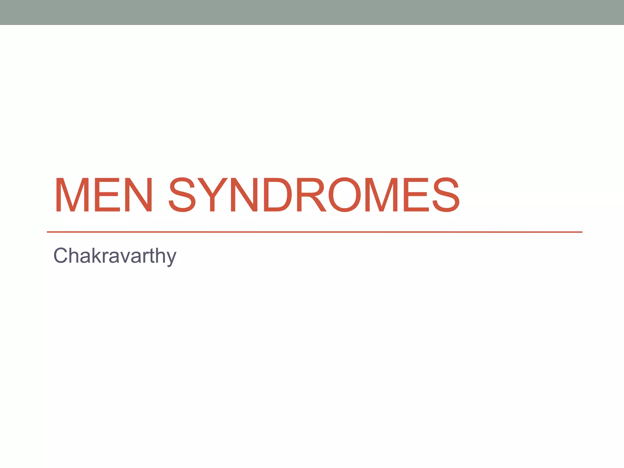 Men syndromes | PPTX