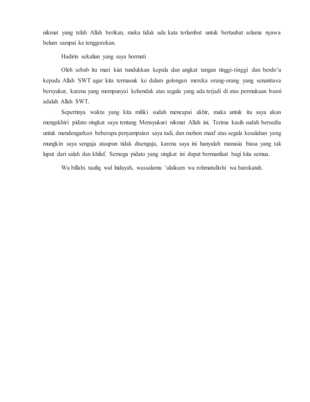 Contoh Pidato Anak-Anak | DOCX