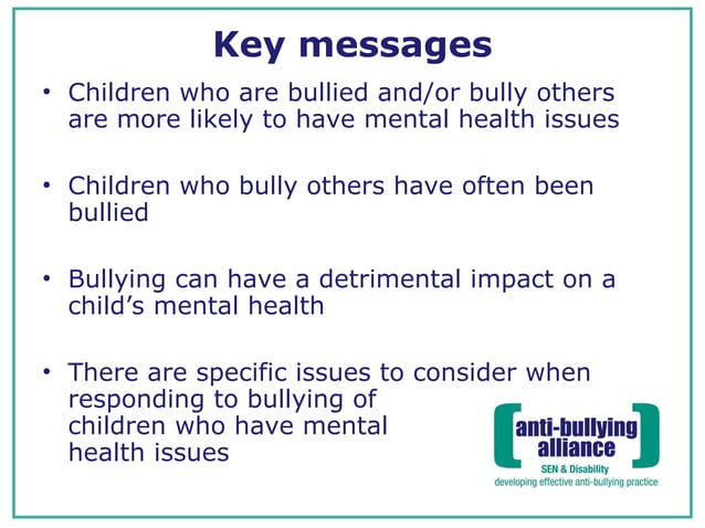mental-health-and-bullying-ppt-final.ppt | Mental Health | Diseases and ...