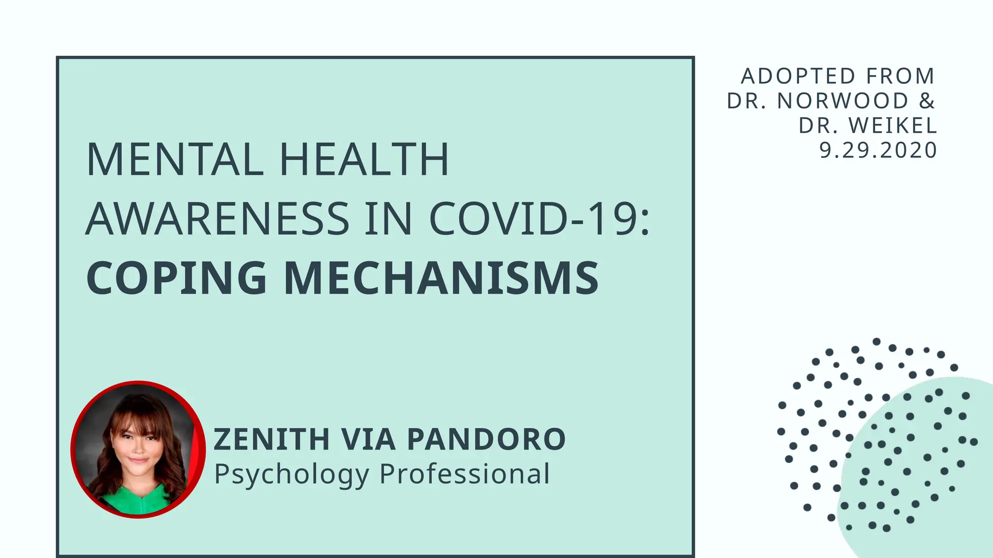 MENTAL-HEALTH-AWARENESS-IN-COVID-19-COPING-MECHANISMS.pptx | Mental Health | Diseases and Conditions