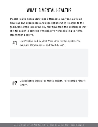 Mental Health First Aid Toolkit | PDF