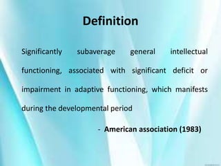 Mental retardation | PPT