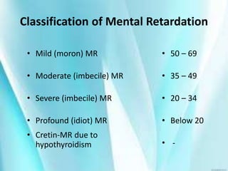 Mental retardation | PPT