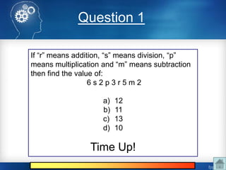 3. Mathematics Quiz - Mental ability | PPTX